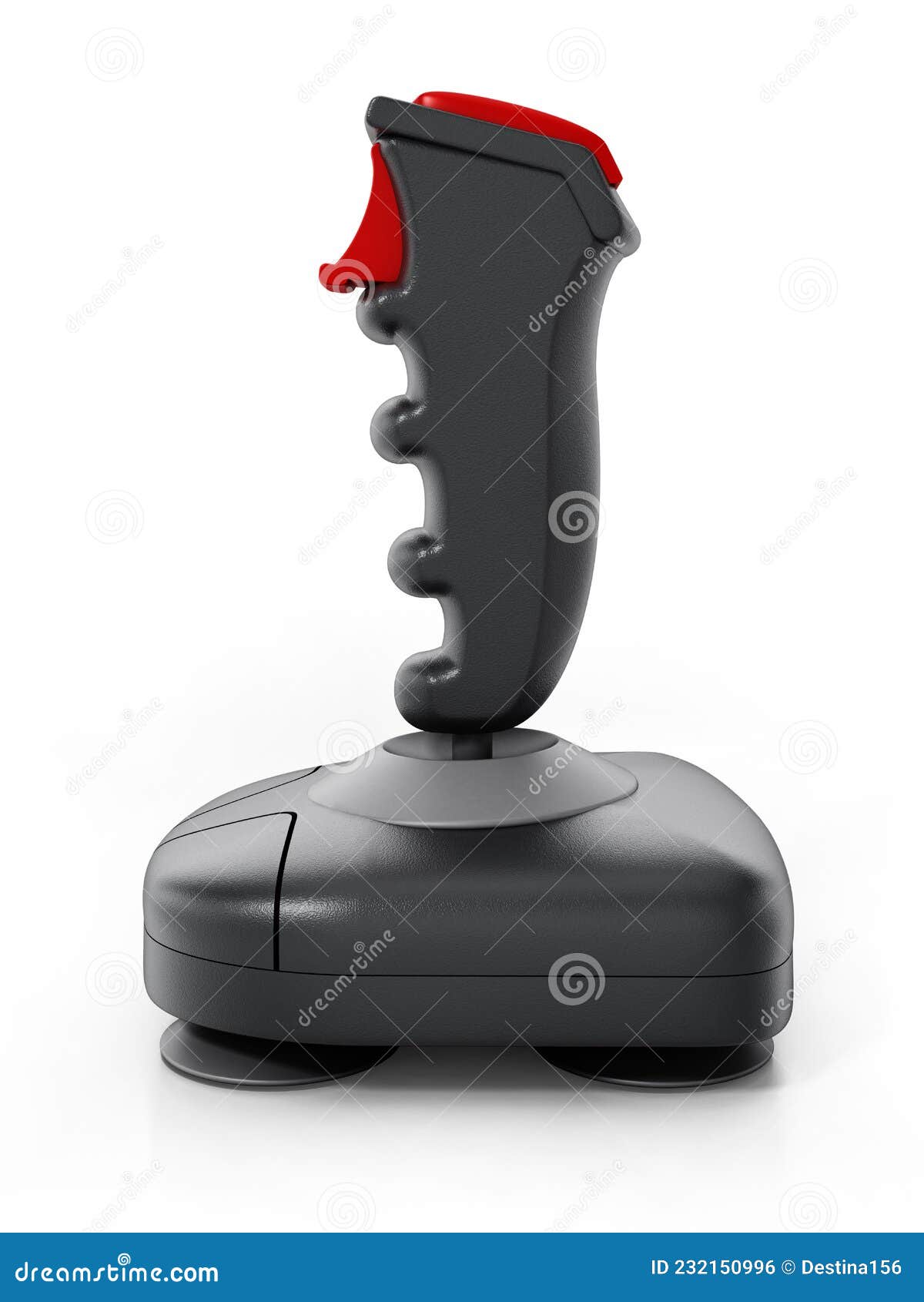Vintage Joystick Isolated On White Background. 3D Illustration Royalty ...
