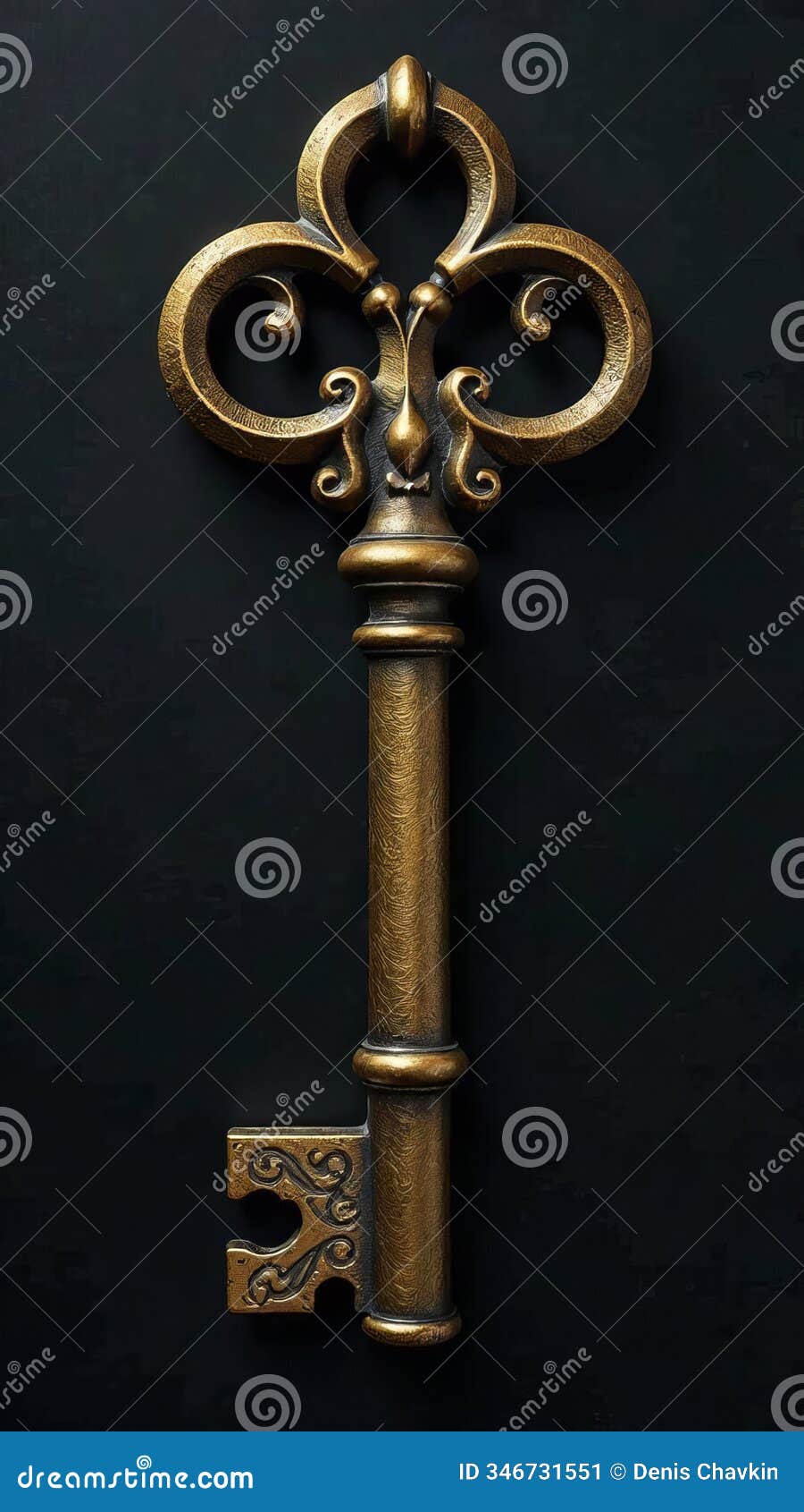 Vintage Key on Black Background Stock Image - Image of door, rusty ...
