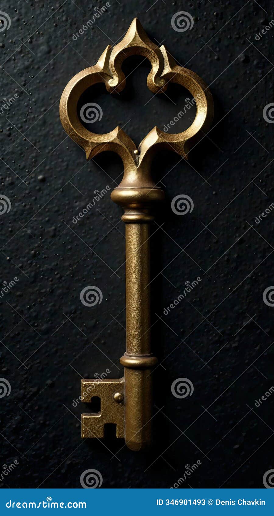 Vintage Key on Black Background Stock Image - Image of house, metallic ...