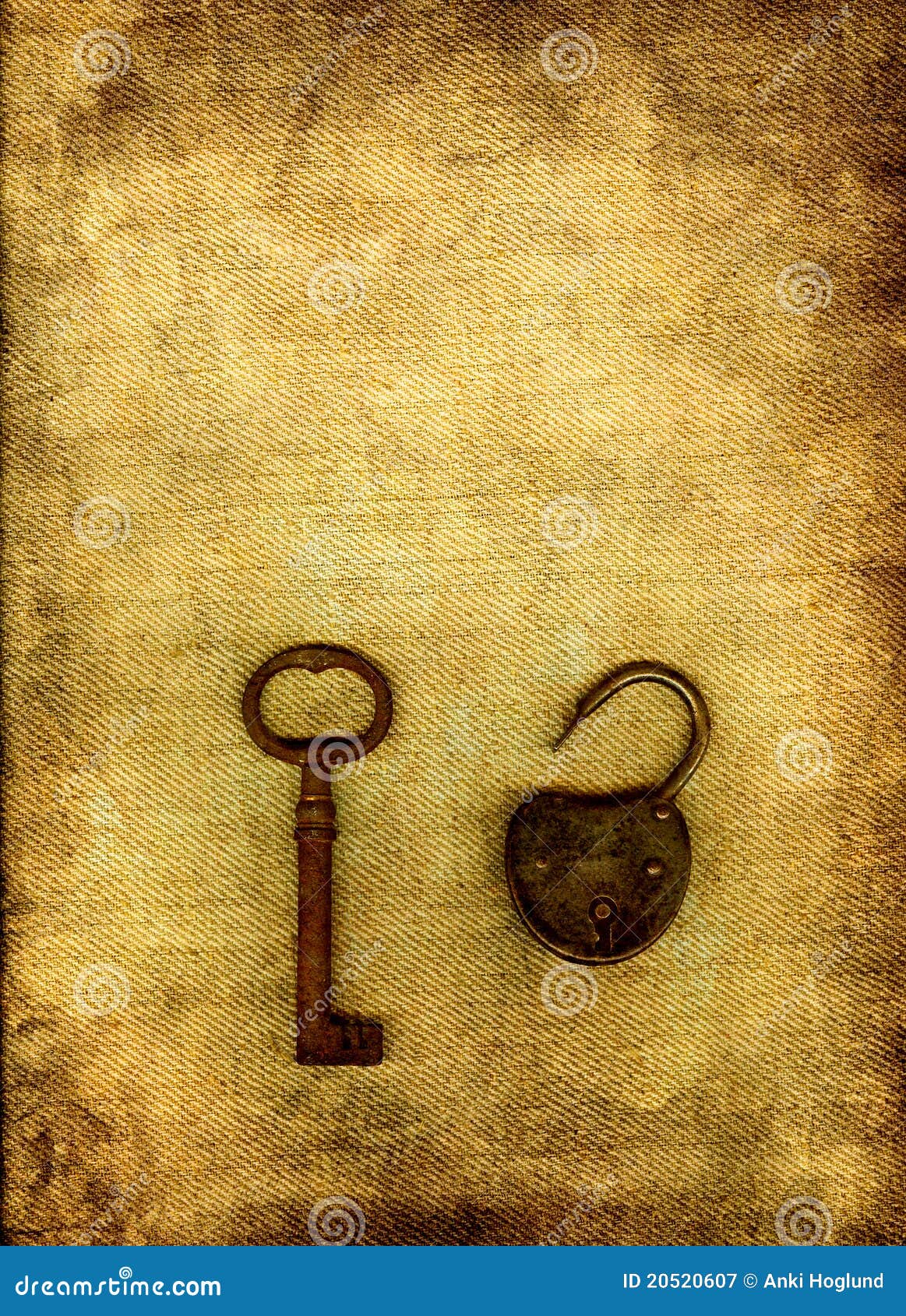 Vintage key and lock stock image. Image of background - 20520607