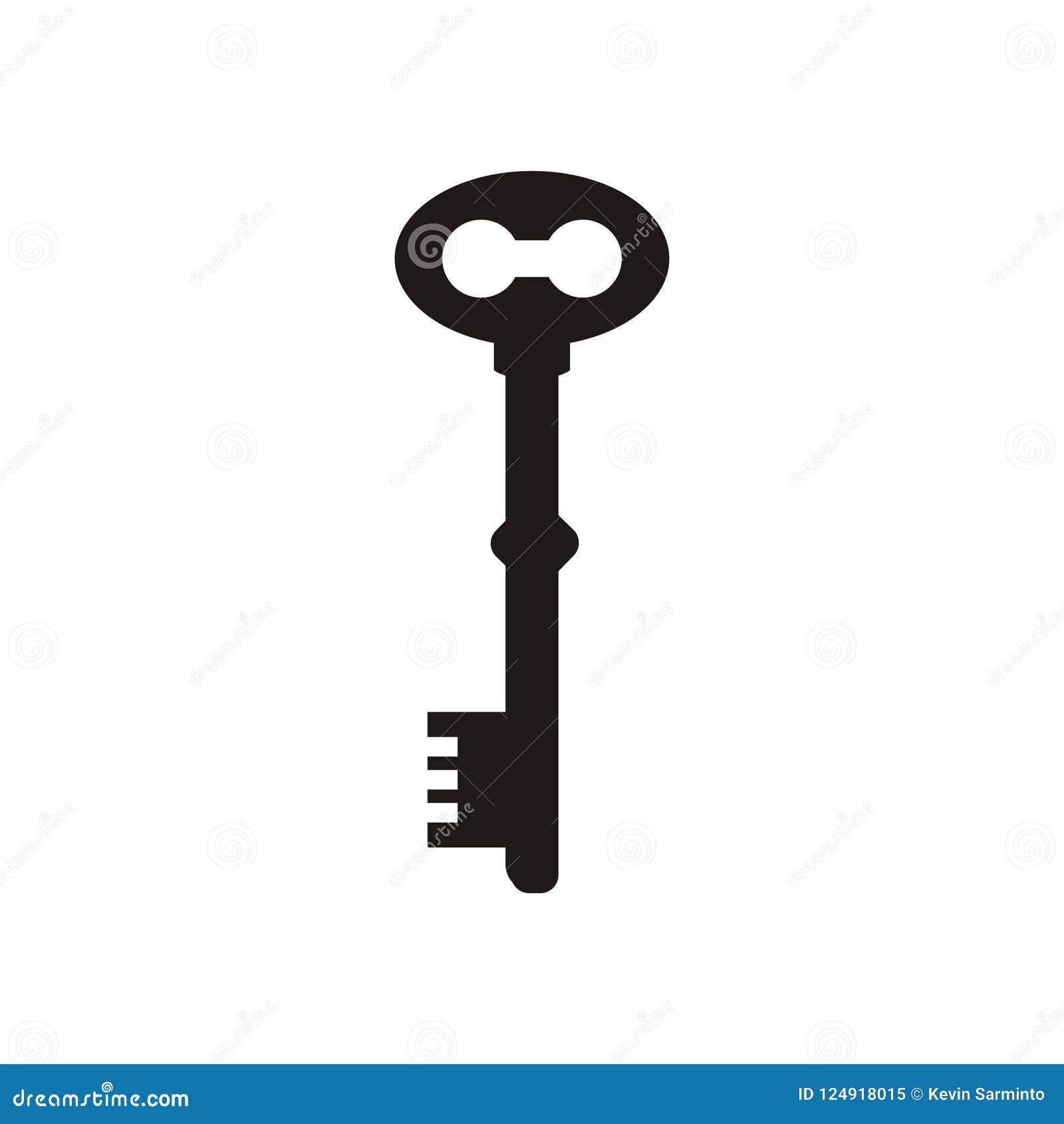 Vintage key logo stock illustration. Illustration of icon - 124918015