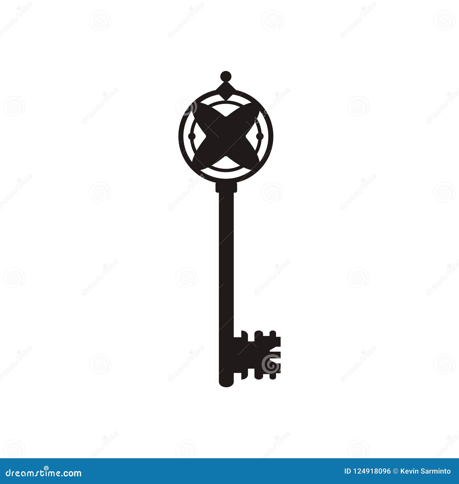 Vintage key logo stock illustration. Illustration of abstract - 124918096