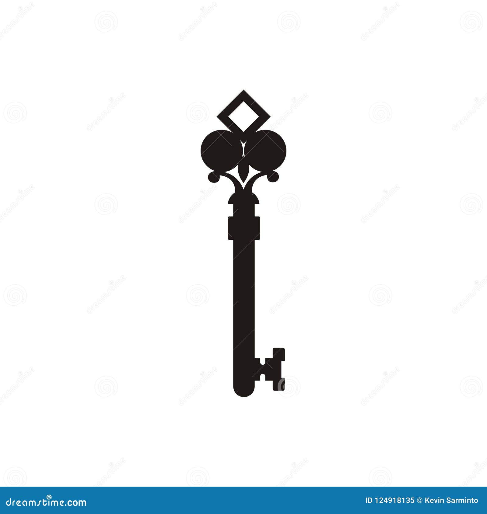 Vintage key logo stock illustration. Illustration of corporate - 124918135