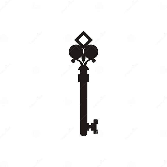 Vintage key logo stock illustration. Illustration of corporate - 124918135