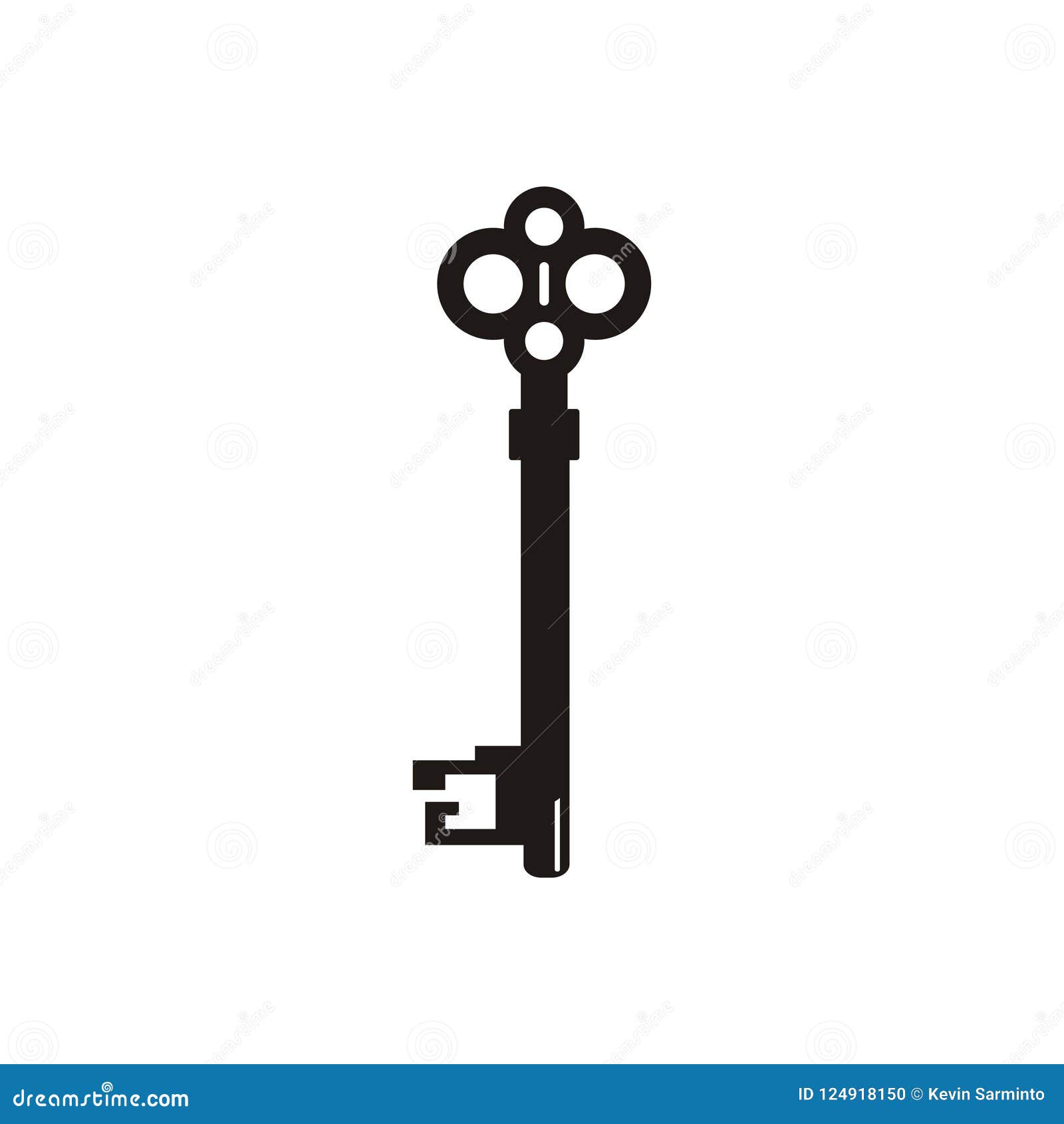 Vintage key logo stock illustration. Illustration of modern - 124918150
