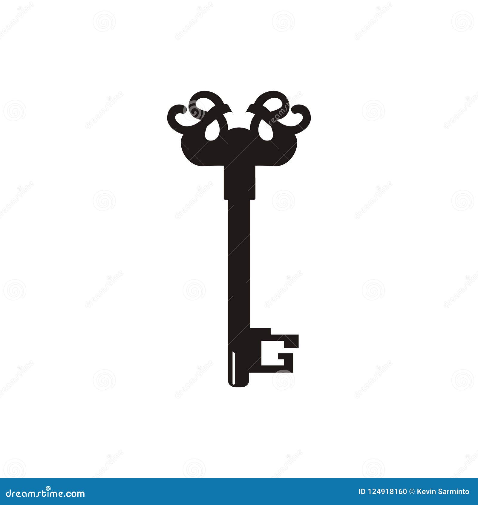 Vintage key logo stock illustration. Illustration of brand - 124918160