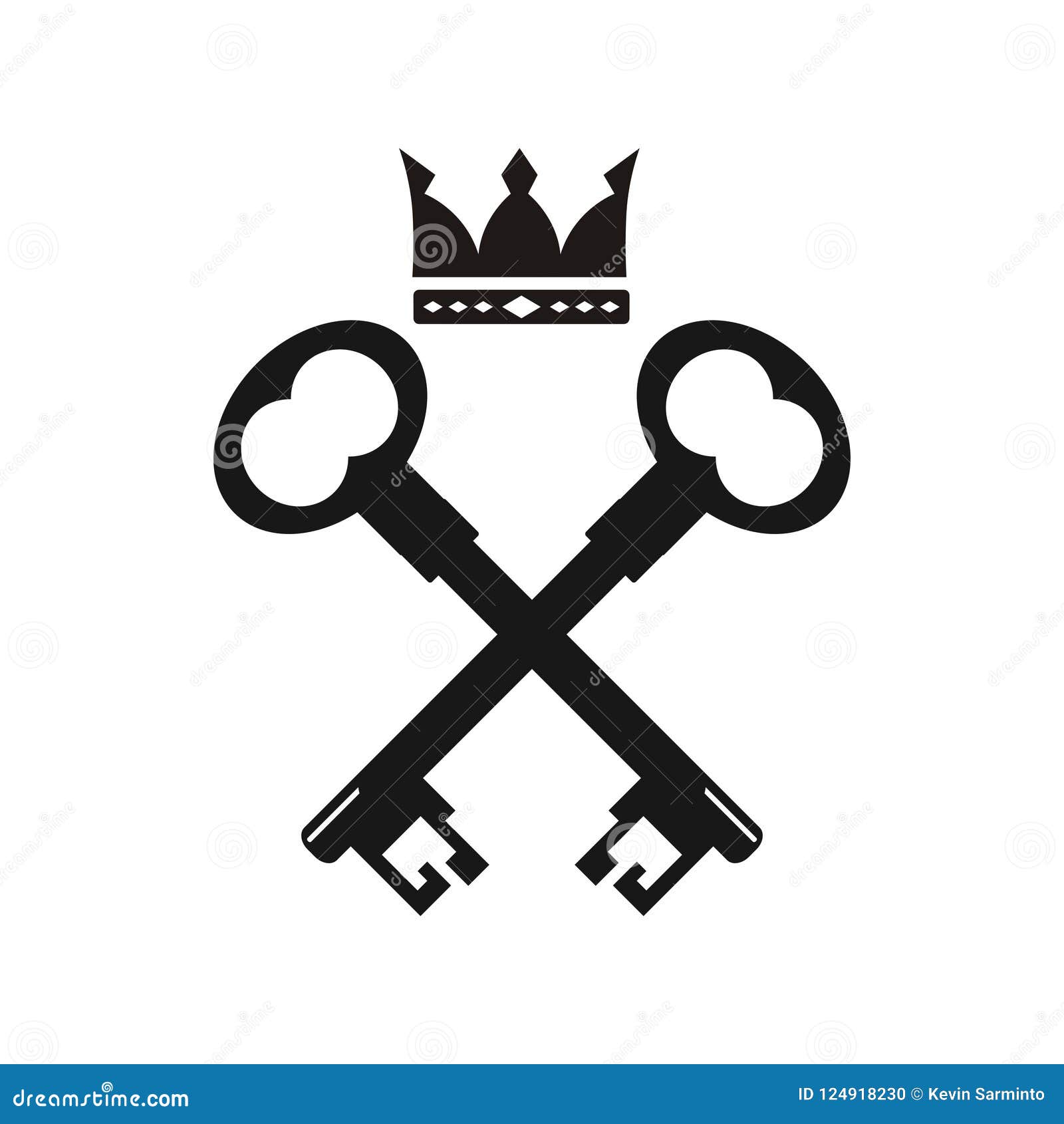 Vintage key logo stock illustration. Illustration of icon - 124918230