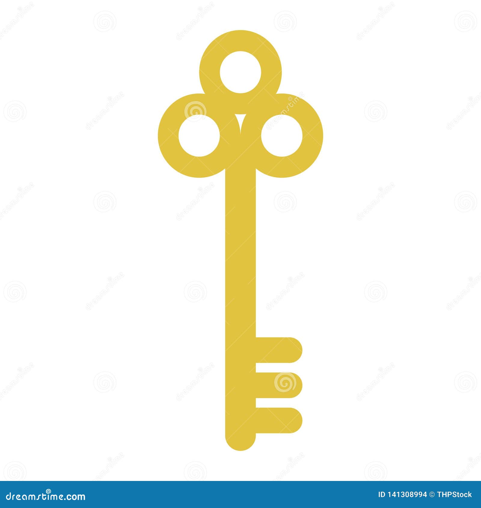 Vintage Key Vector stock vector. Illustration of close - 141308994