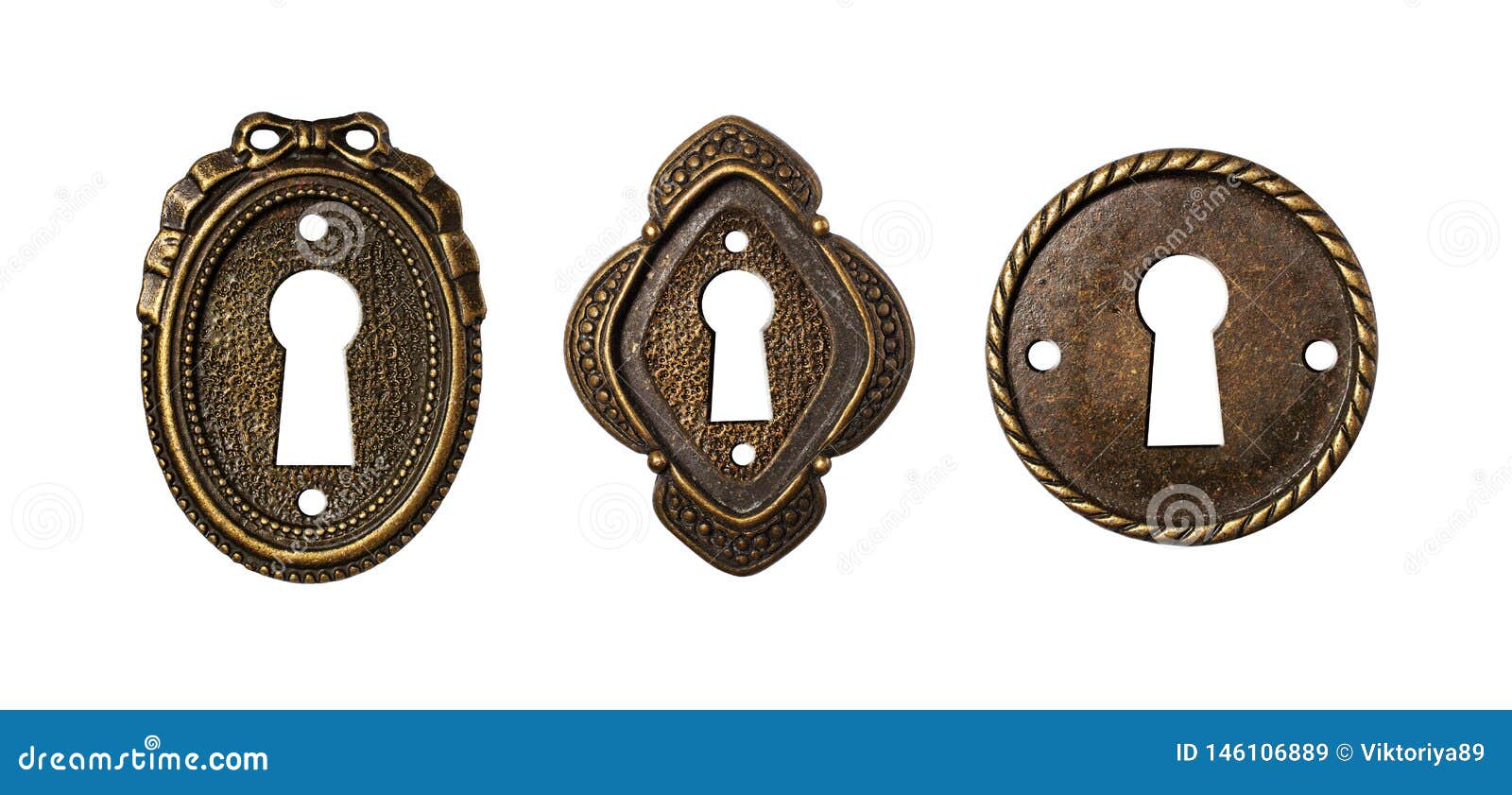 Vintage Keyholes Set As Decorative Design Elements Stock Image - Image ...