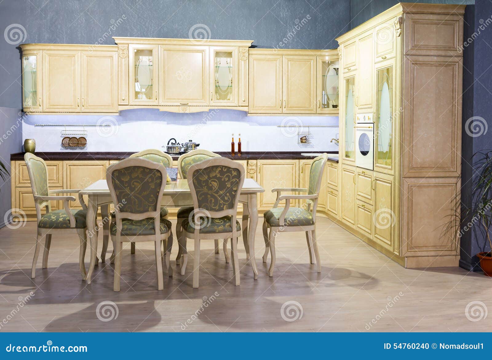 Vintage kitchen interior stock photo. Image of decor - 54760240