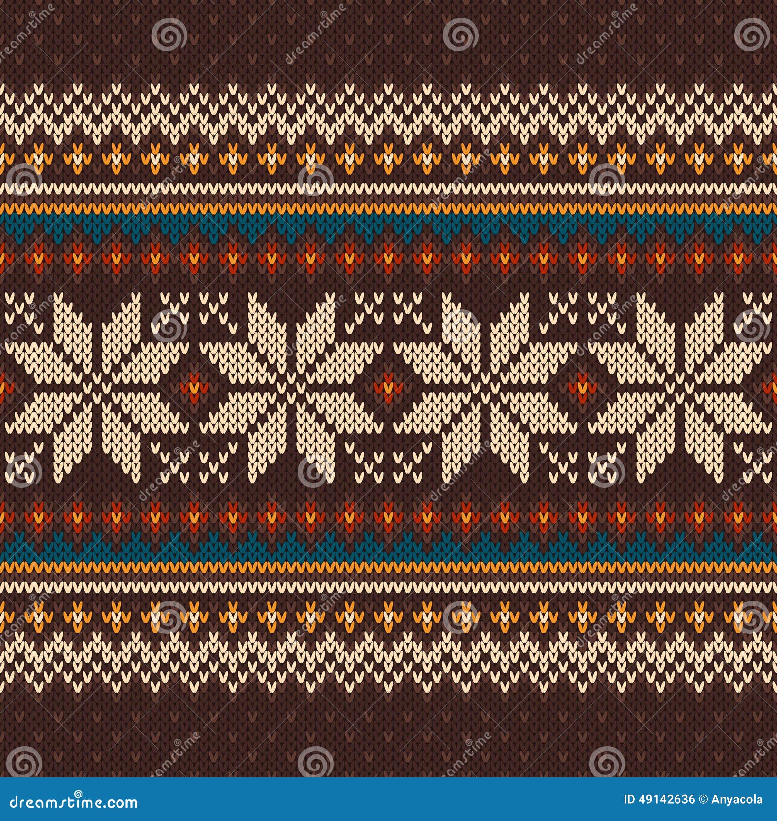 Vintage Knitted Pattern. Seamless Background Stock Vector ...