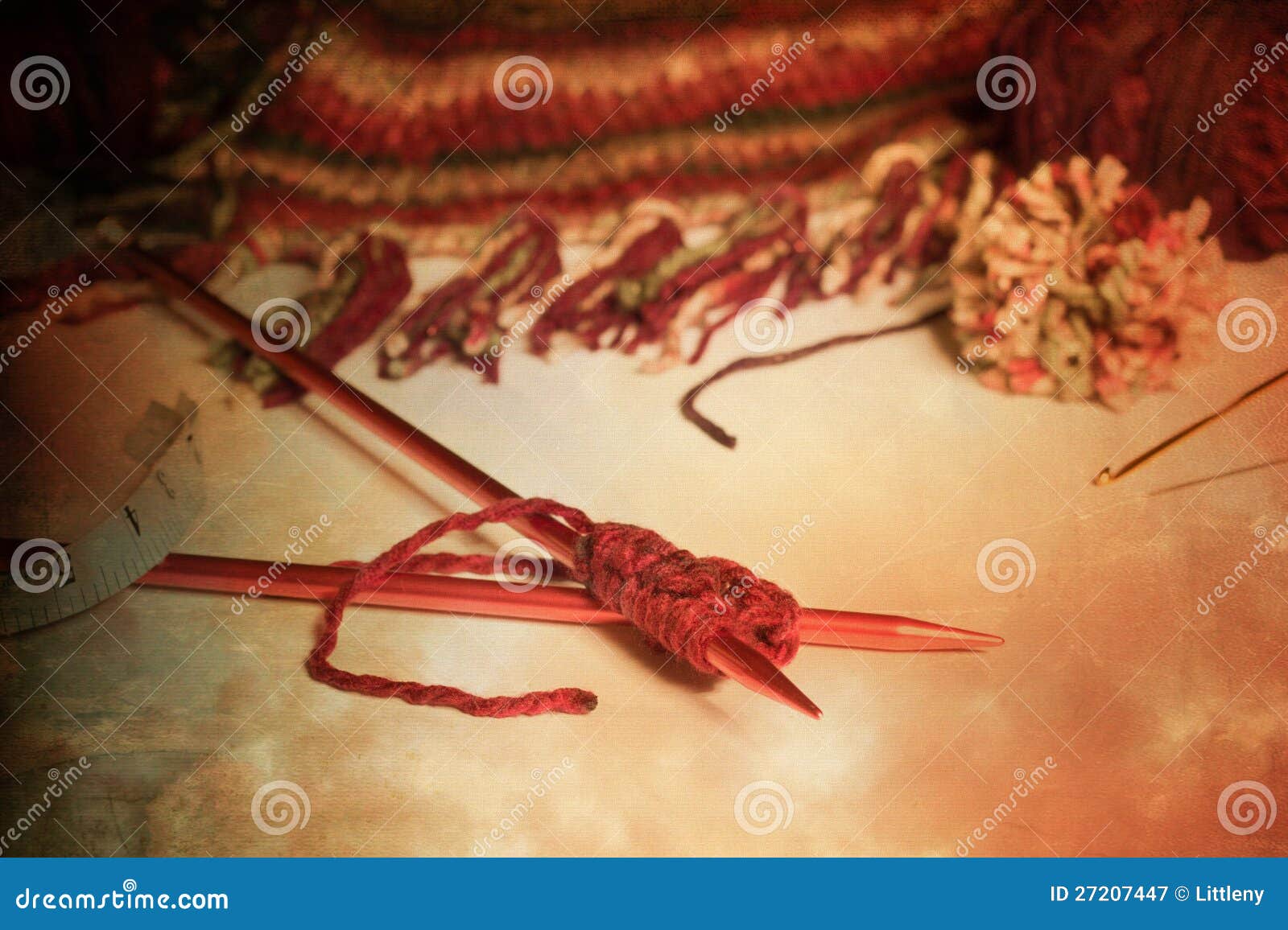 Vintage Knitting Still-life Stock Image - Image of craft, hobby: 27207447