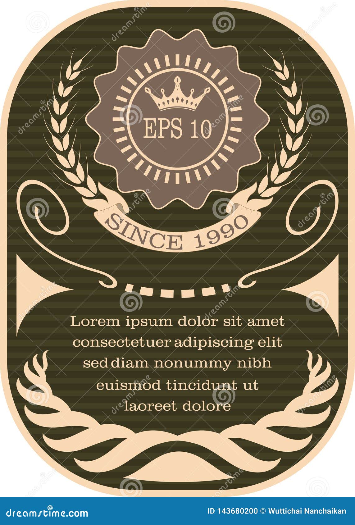 Vintage label stock vector. Illustration of badge, design - 143680200