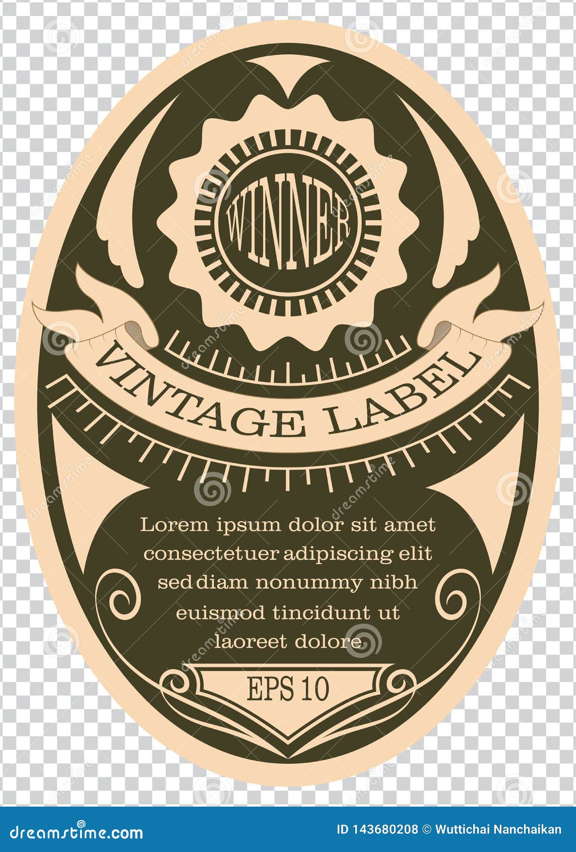 Vintage label stock vector. Illustration of design, collection - 143680208