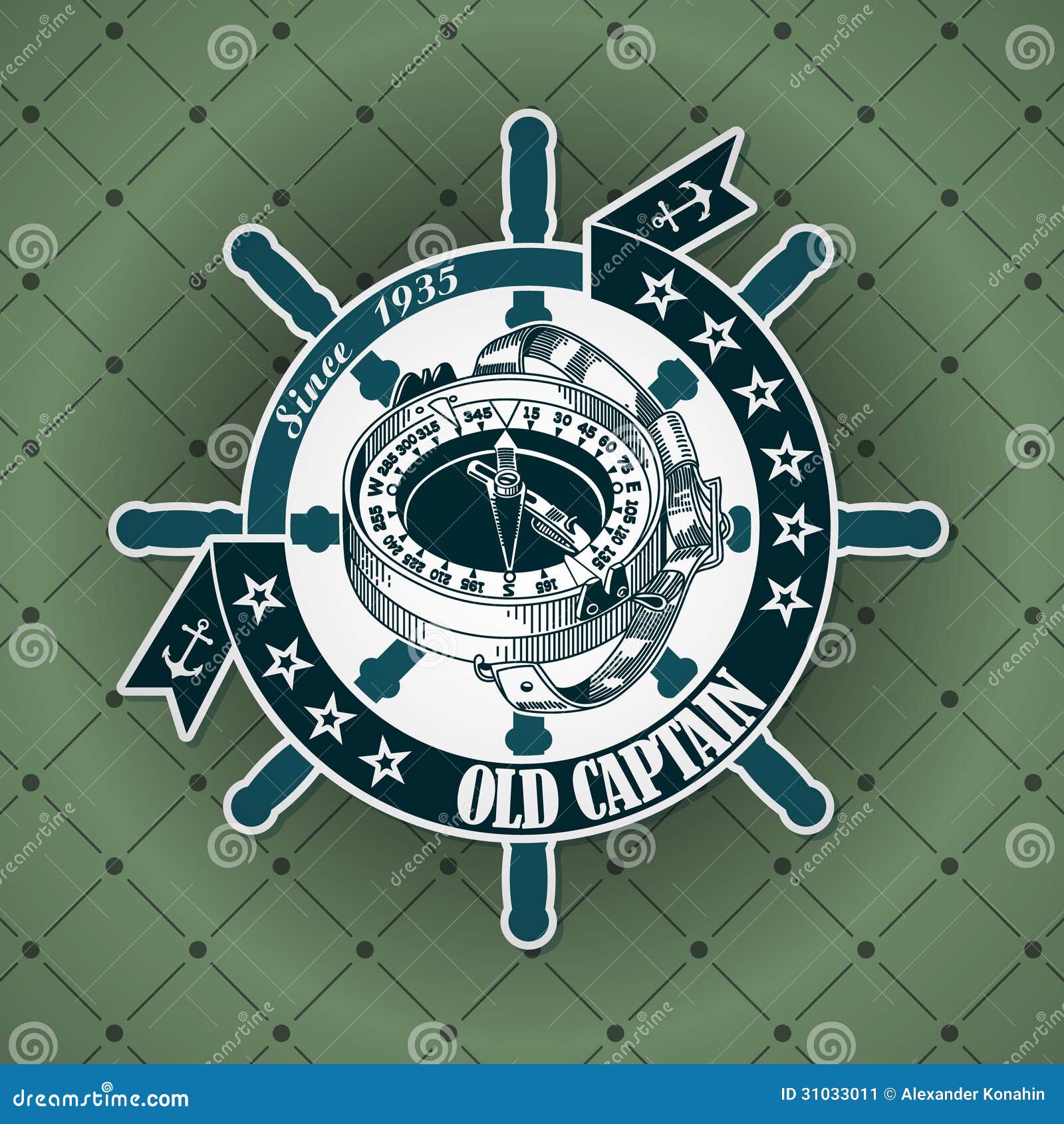 Vintage Label with a Nautical Theme Stock Vector - Illustration of sail ...