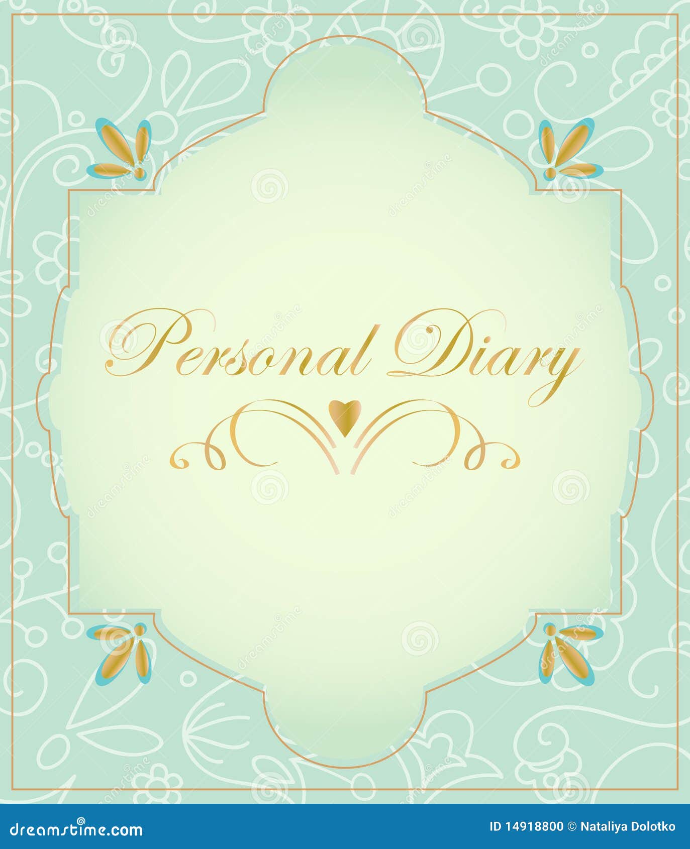 Vintage Label - Personal Diary. Stock Vector - Illustration of blue ...