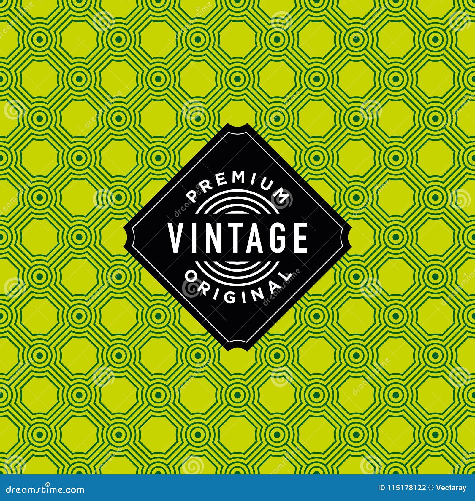 Vintage Label with Seamless Pattern Background. Ideal for Packaging ...