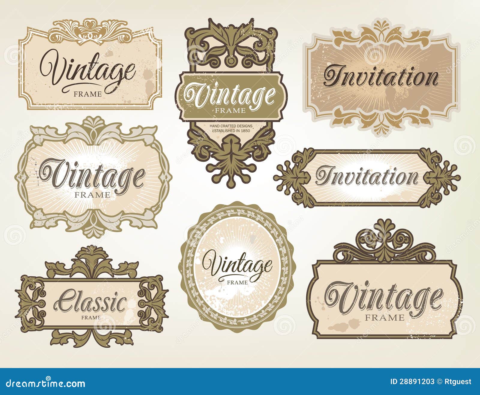Vintage label set stock vector. Illustration of decoration - 28891203