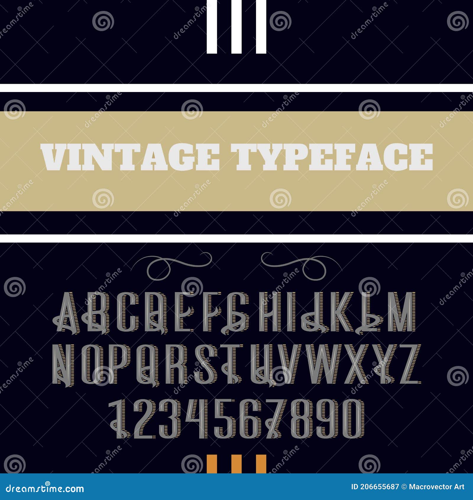 Vintage Label Typeface Handcrafted Font for Any Label Design Stock ...