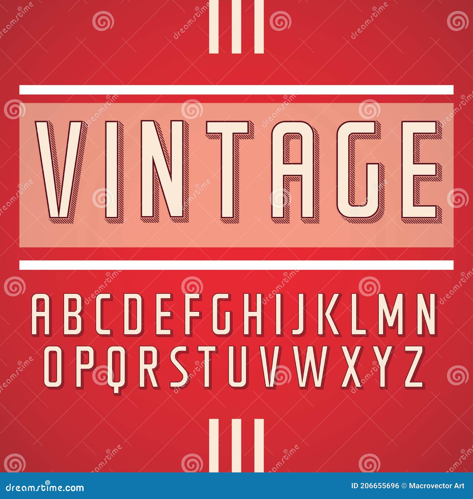 Vintage Label Typeface Handcrafted Font for Any Label Design Stock ...