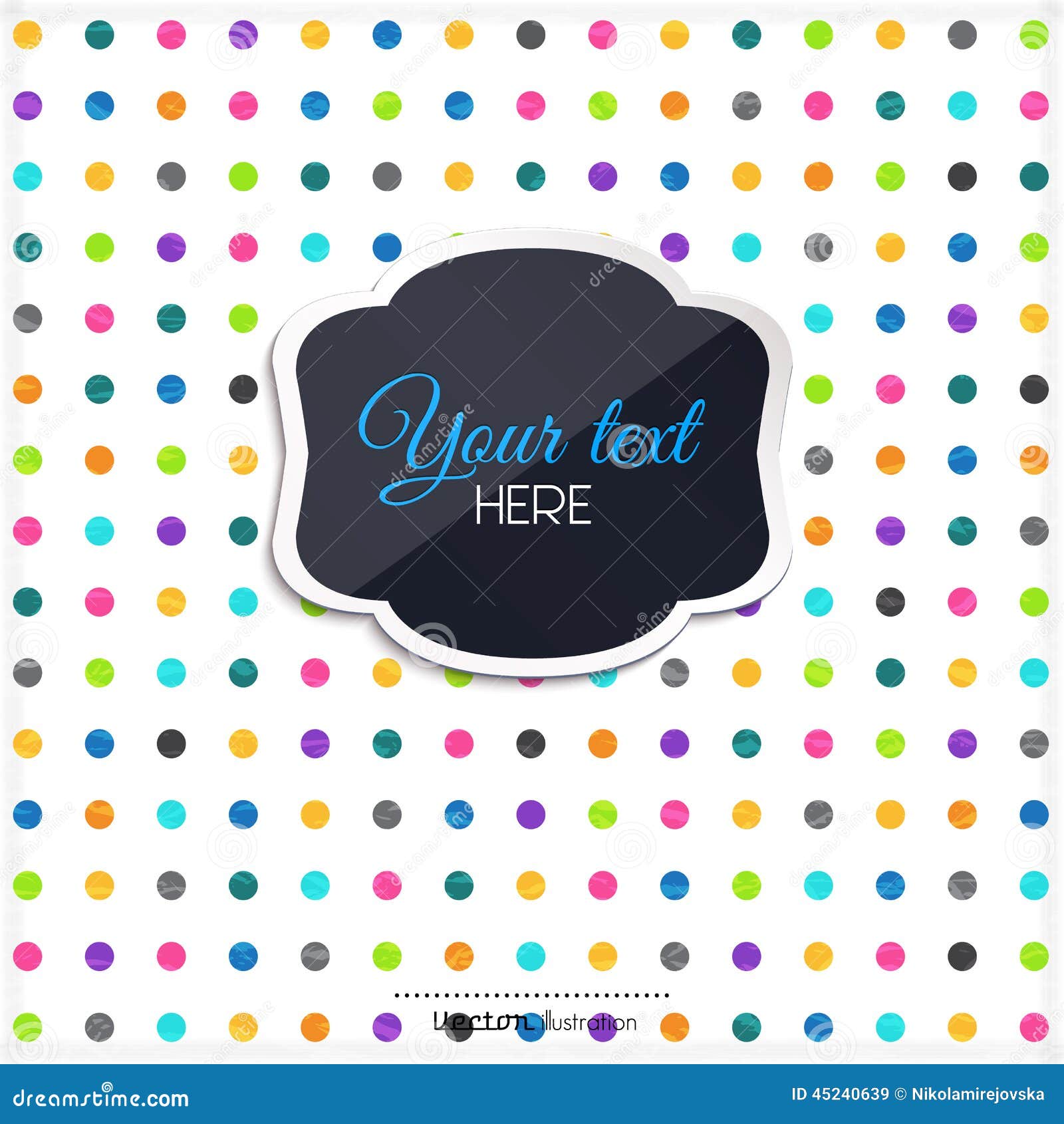 Vintage Label for Your Text on Color Background. Stock Vector ...