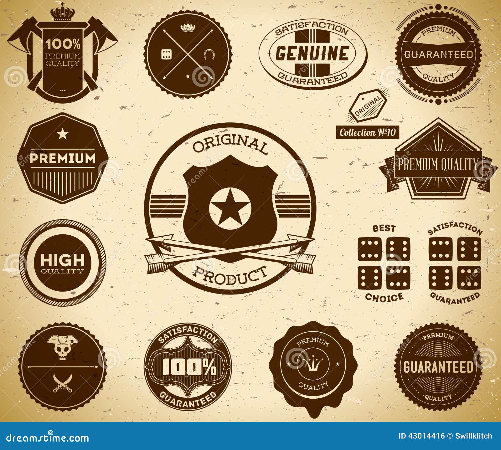 Vintage Labels. Collection 10 Stock Vector - Illustration of sale ...