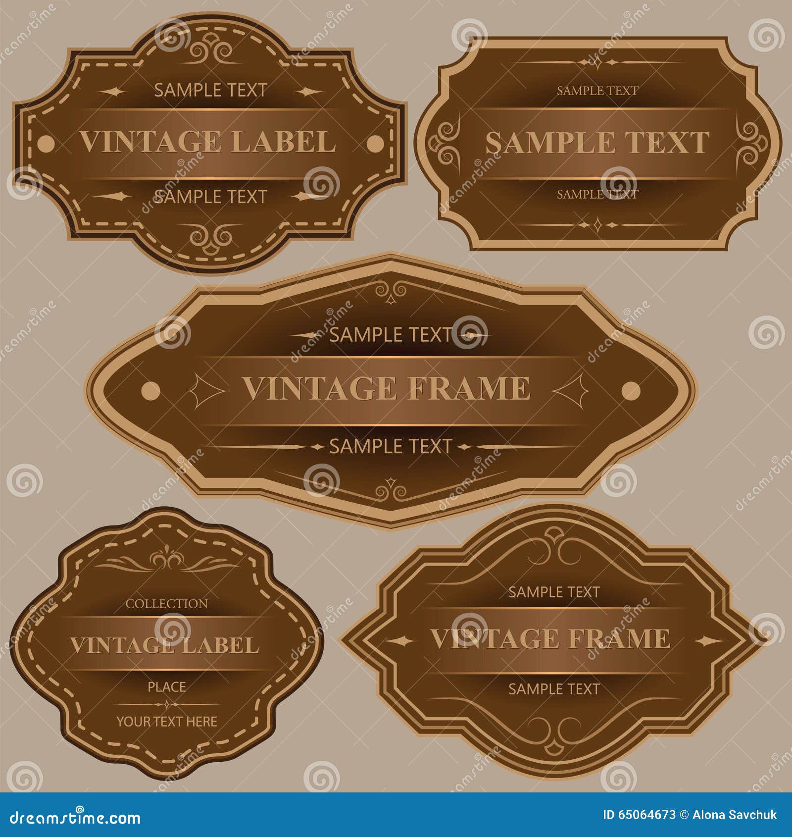 Vintage labels and frames. stock illustration. Illustration of label ...