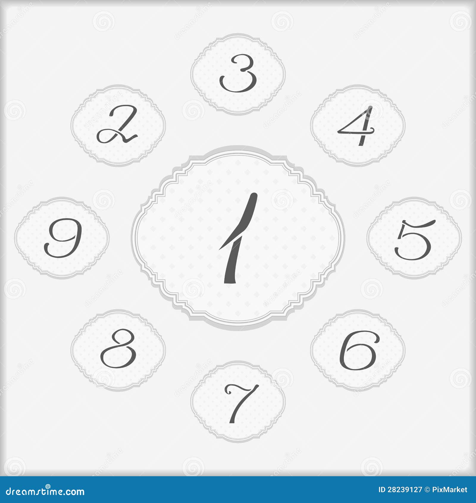 Free Printable Vintage Number Labels
