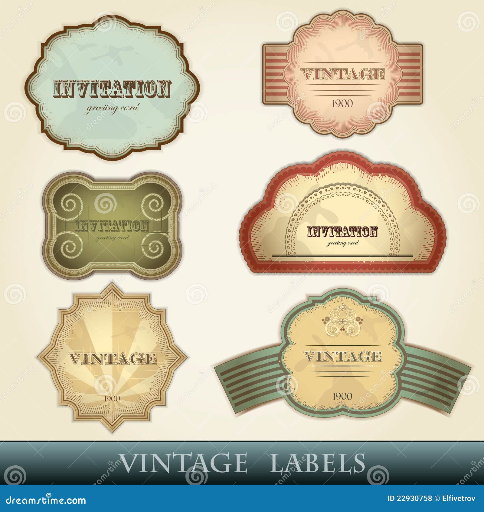 Vintage labels set stock vector. Illustration of emblem - 22930758