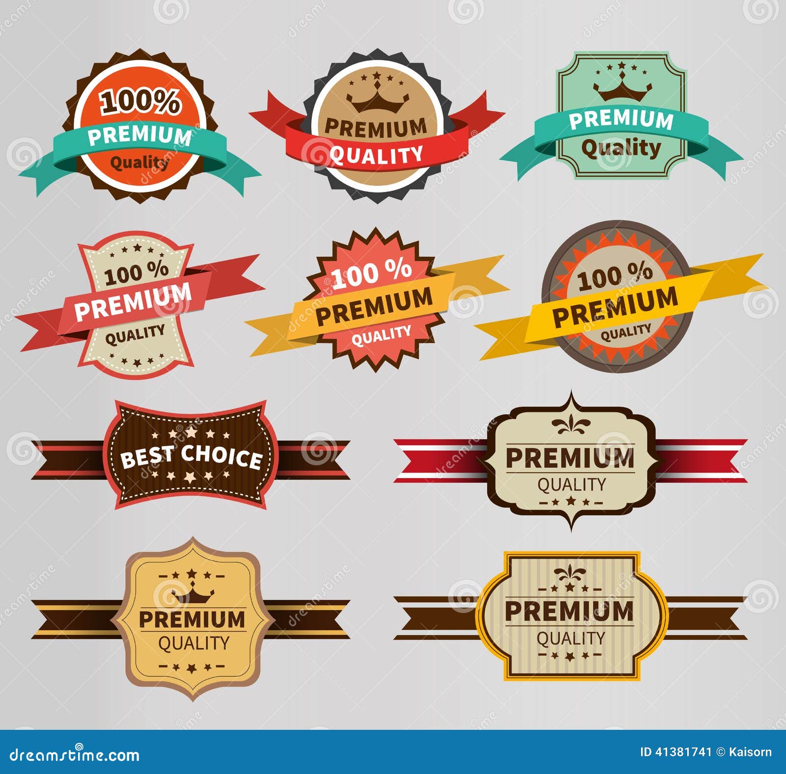 Vintage Labels Set Discount and Premium Stock Vector - Illustration of ...