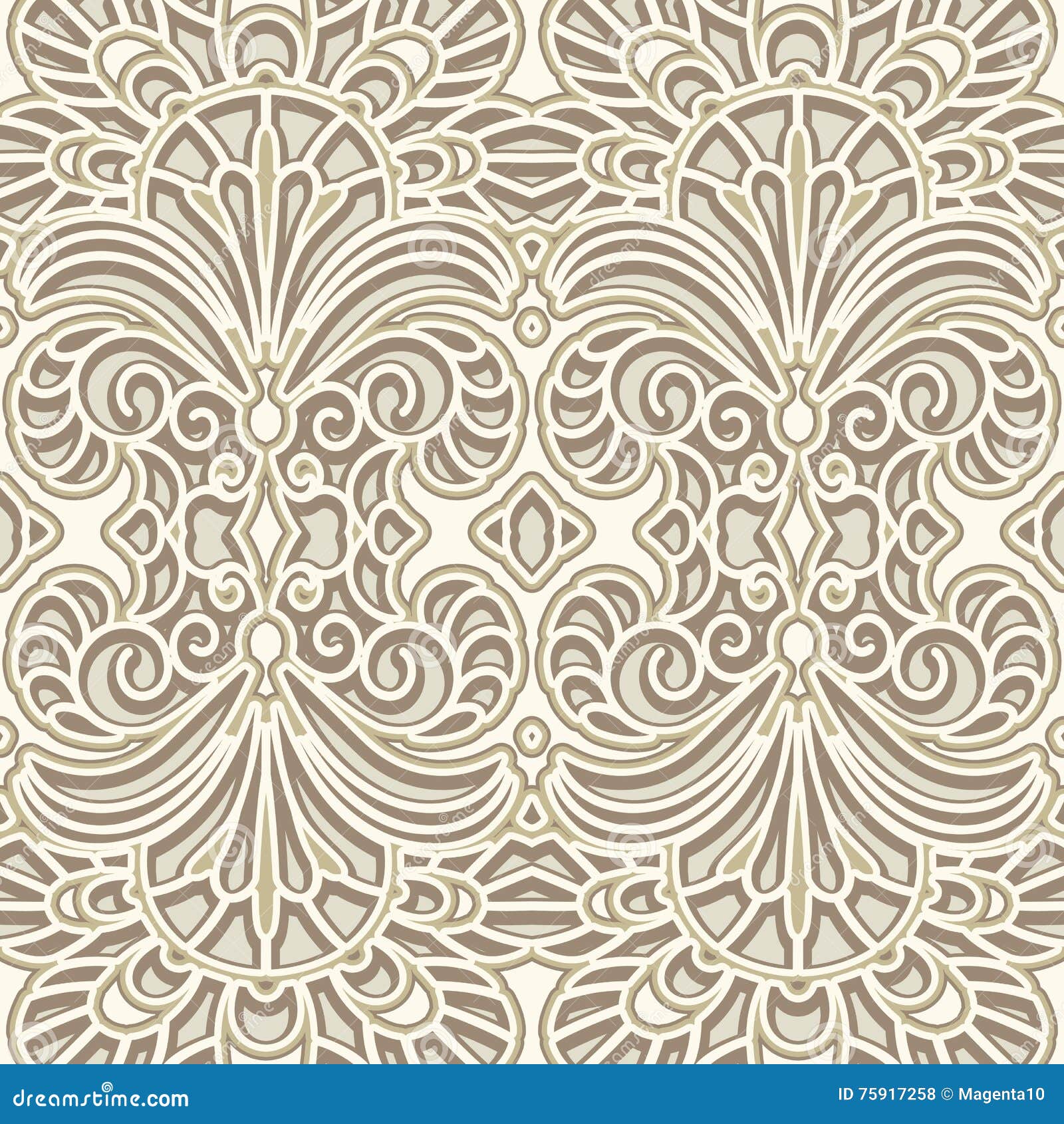Vintage lace pattern stock vector. Illustration of geometric - 75917258