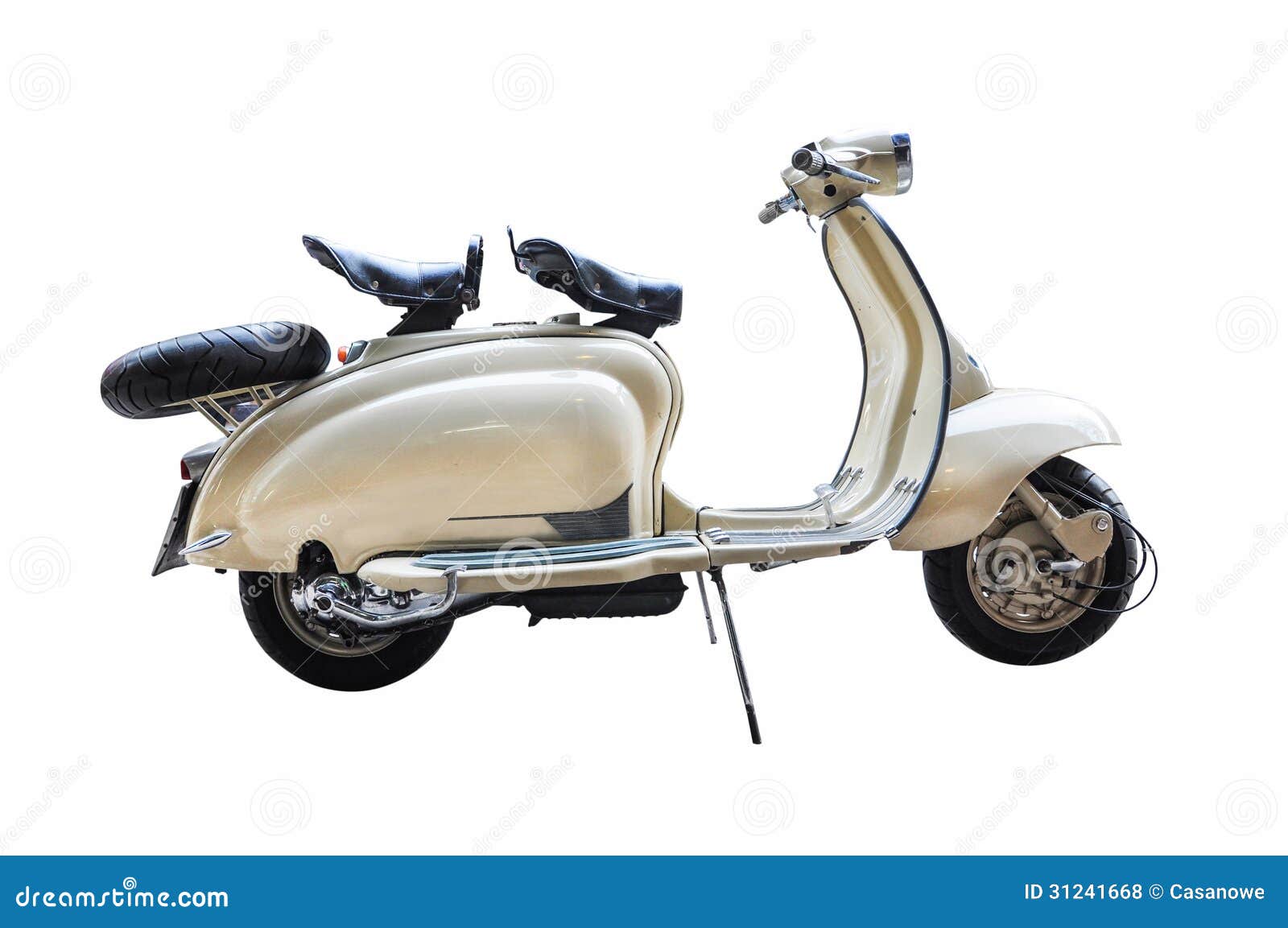 Vintage Lambretta on a White Background Stock Photo - Image of scooter ...