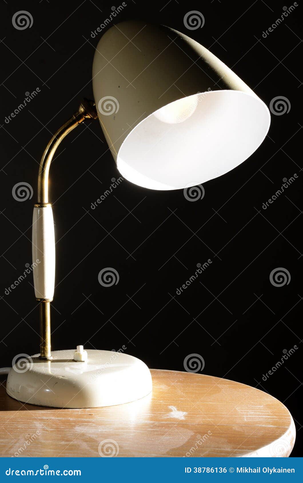 Vintage Lamp on the Coffee Table Stock Photo - Image of oldfashioned ...
