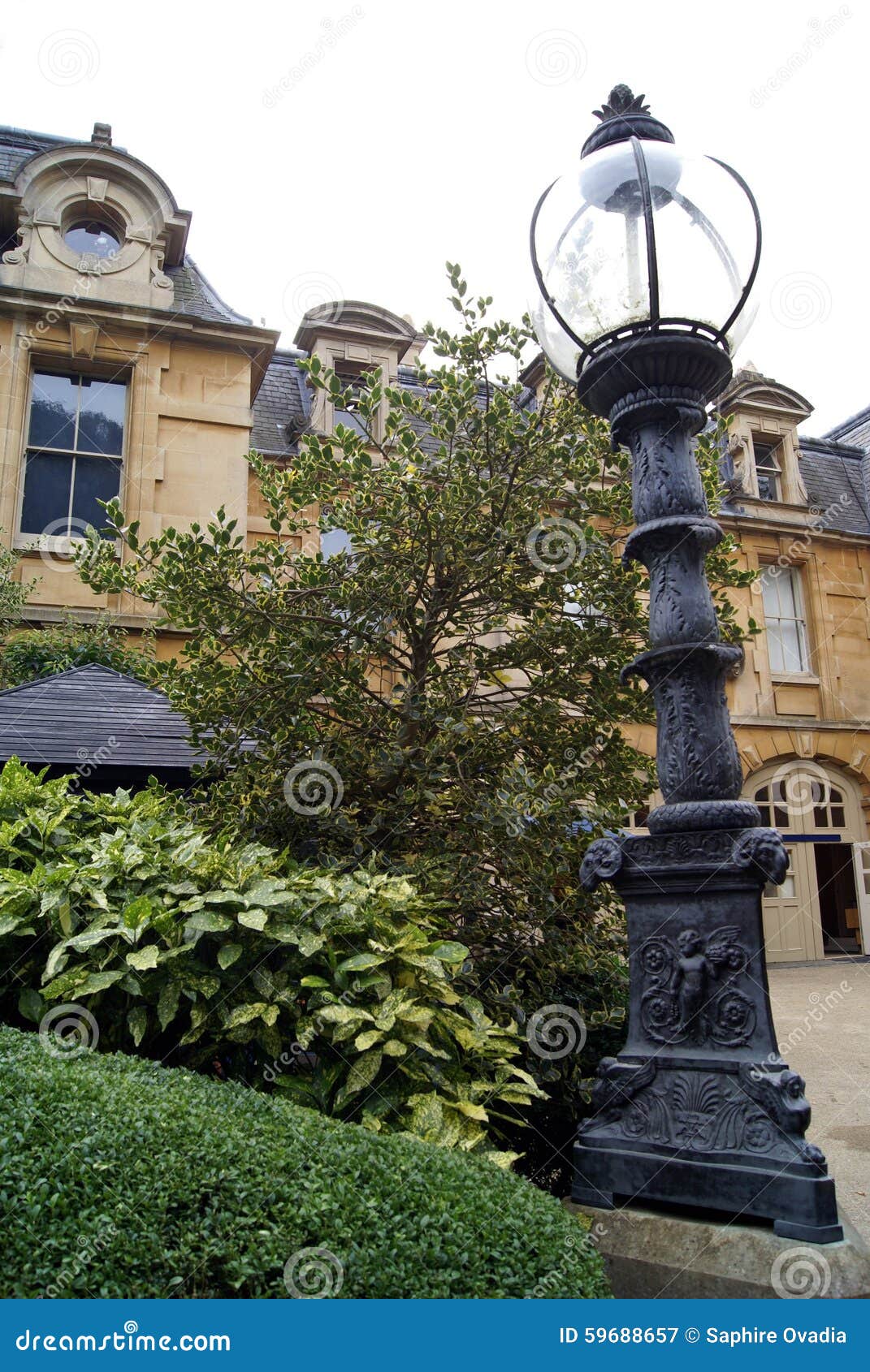 Vintage lamp post stock image. Image of garden, unique - 59688657