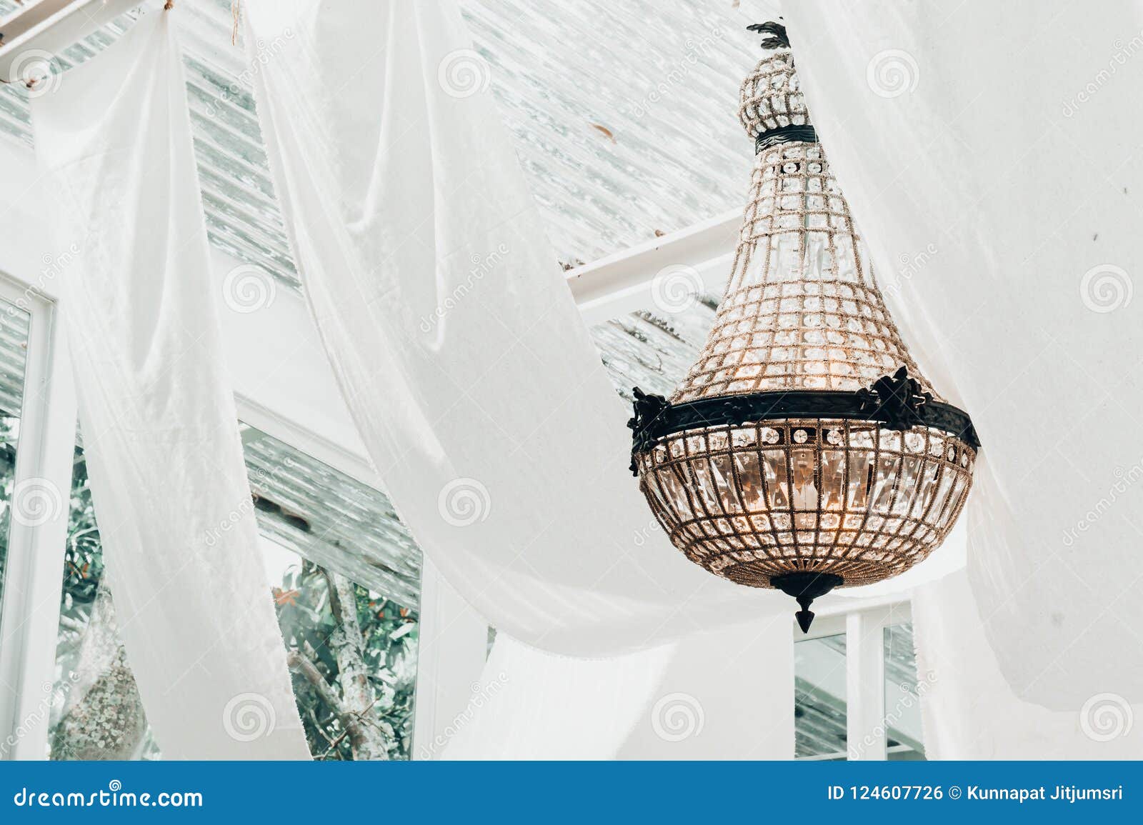 Vintage Lamp in the Room , Decorated Lamps Stock Photo - Image of glass ...