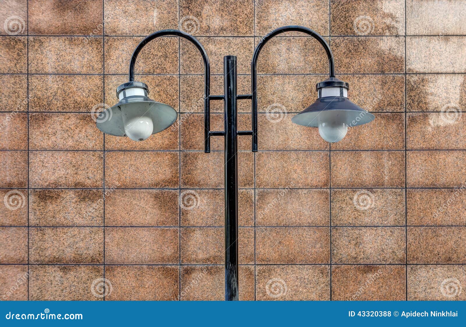 A Vintage Lamppost on Footpath Stock Photo - Image of lighting ...