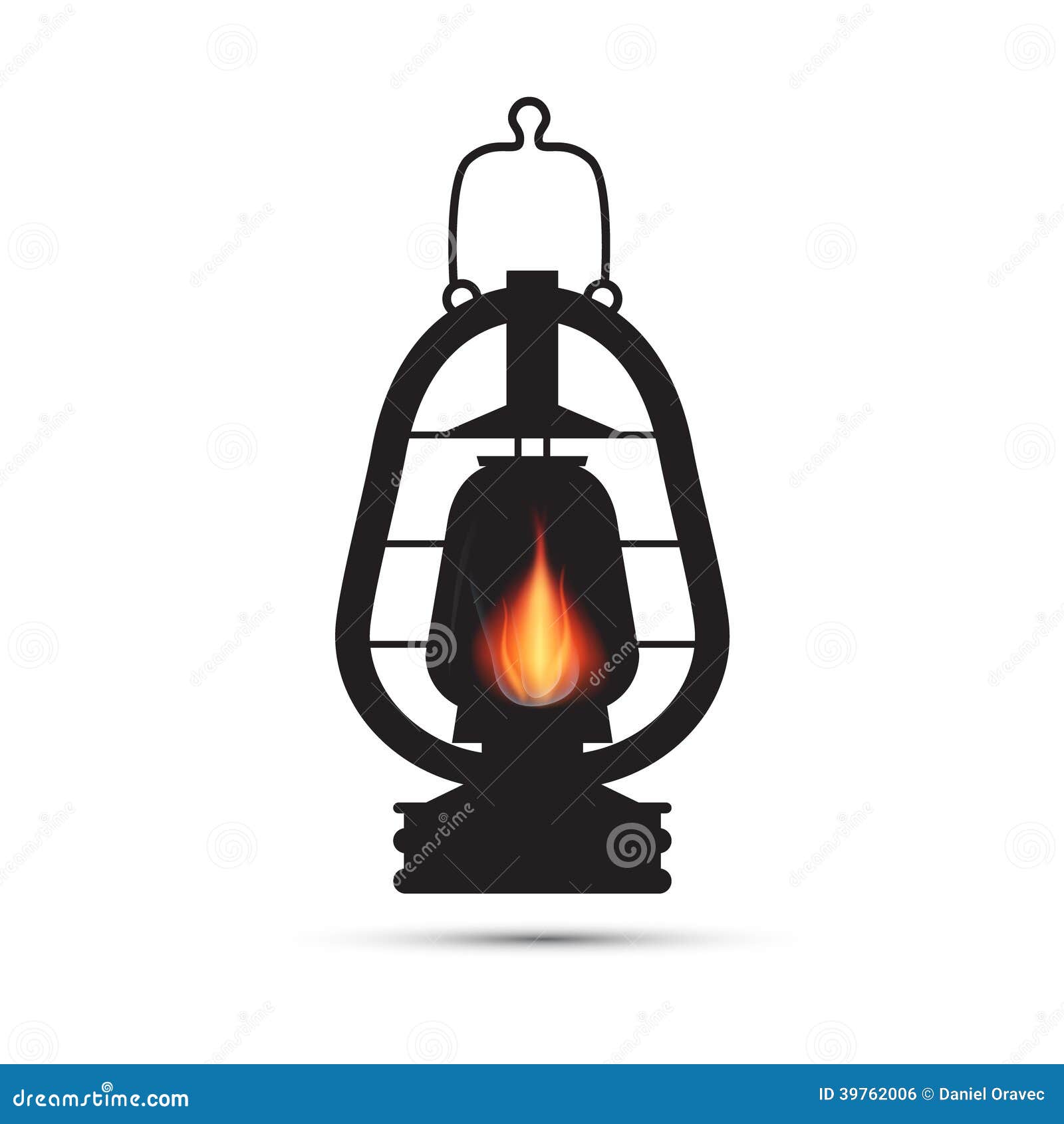 Vintage Lantern, Gas Lamp Illustration Stock Vector - Illustration of ...