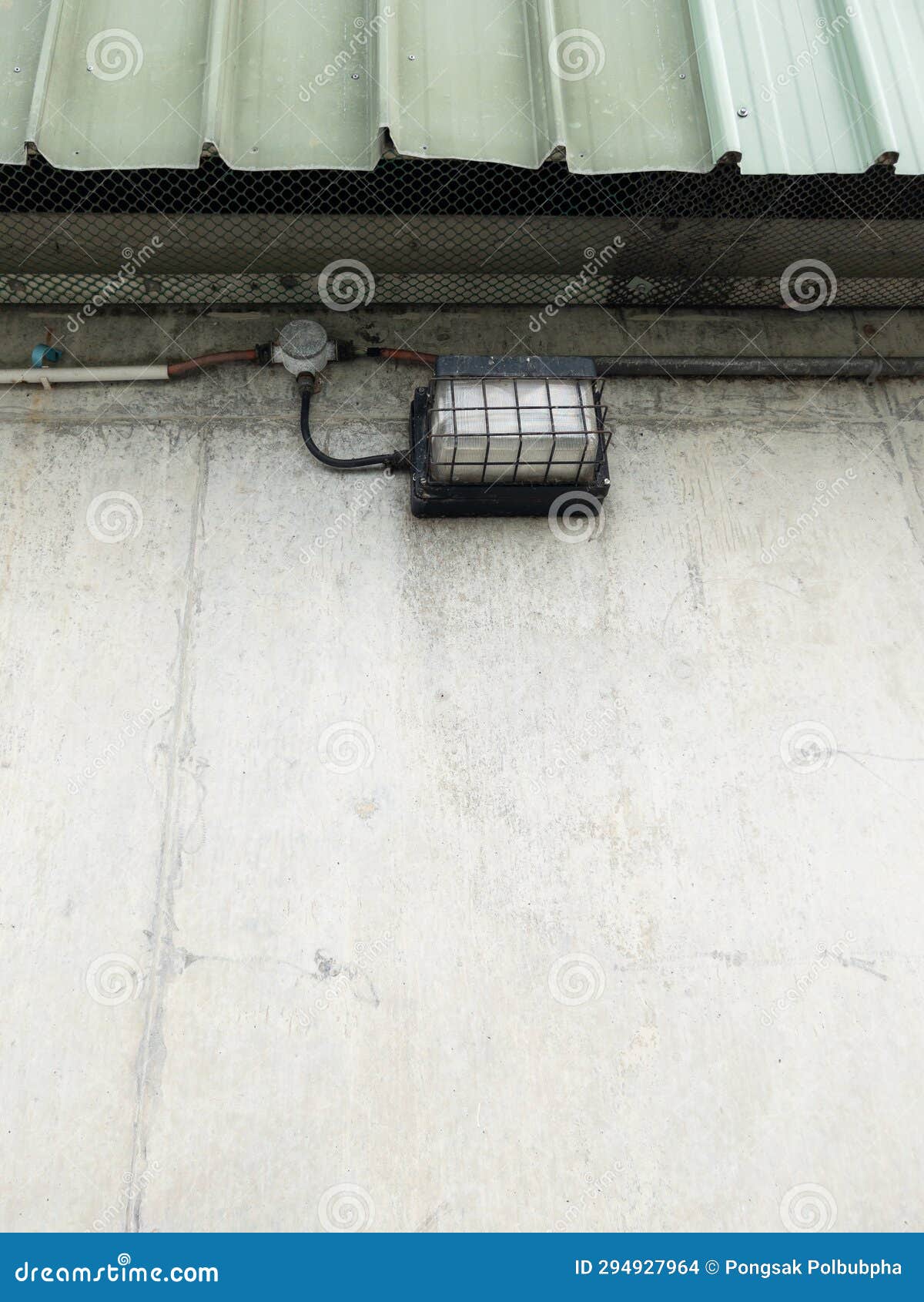 The Vintage Lantern with the Safety Metal Grid Stock Photo - Image of ...
