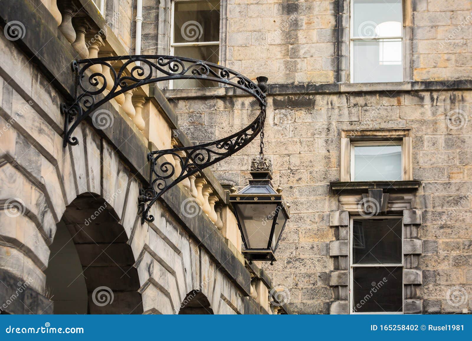 Vintage lantern stock photo. Image of building, scottish - 165258402