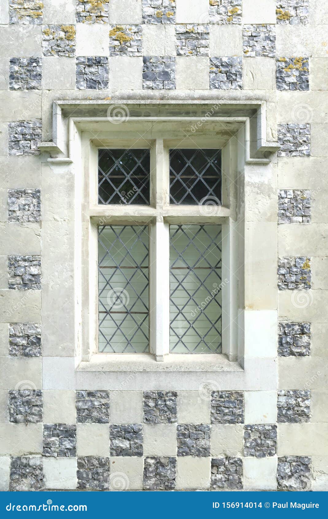Vintage Leaded Window, Leadlight Stock Photo - Image of century, chert ...