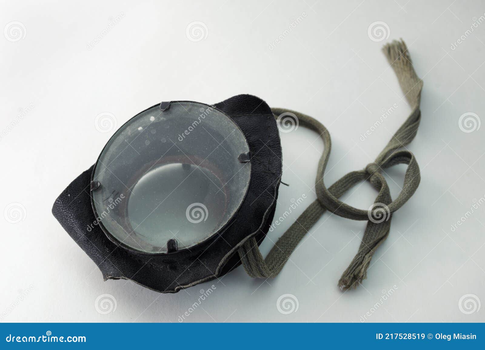 Vintage Leather Safety Glasses with Ropes for Tying at Back of the Head ...