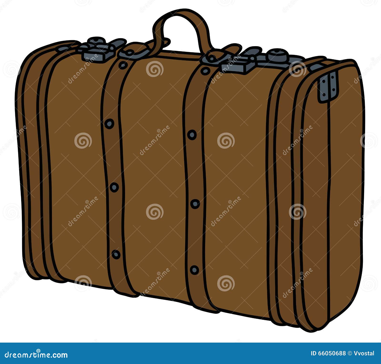 Vintage leather suitcase stock vector. Illustration of voyage - 66050688