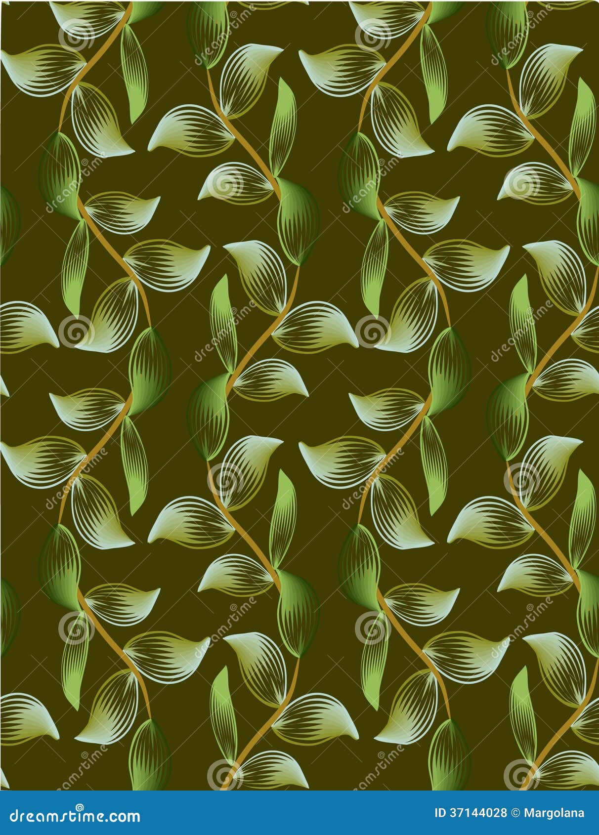 Vintage leaves Pattern stock vector. Illustration of retrostyled - 37144028