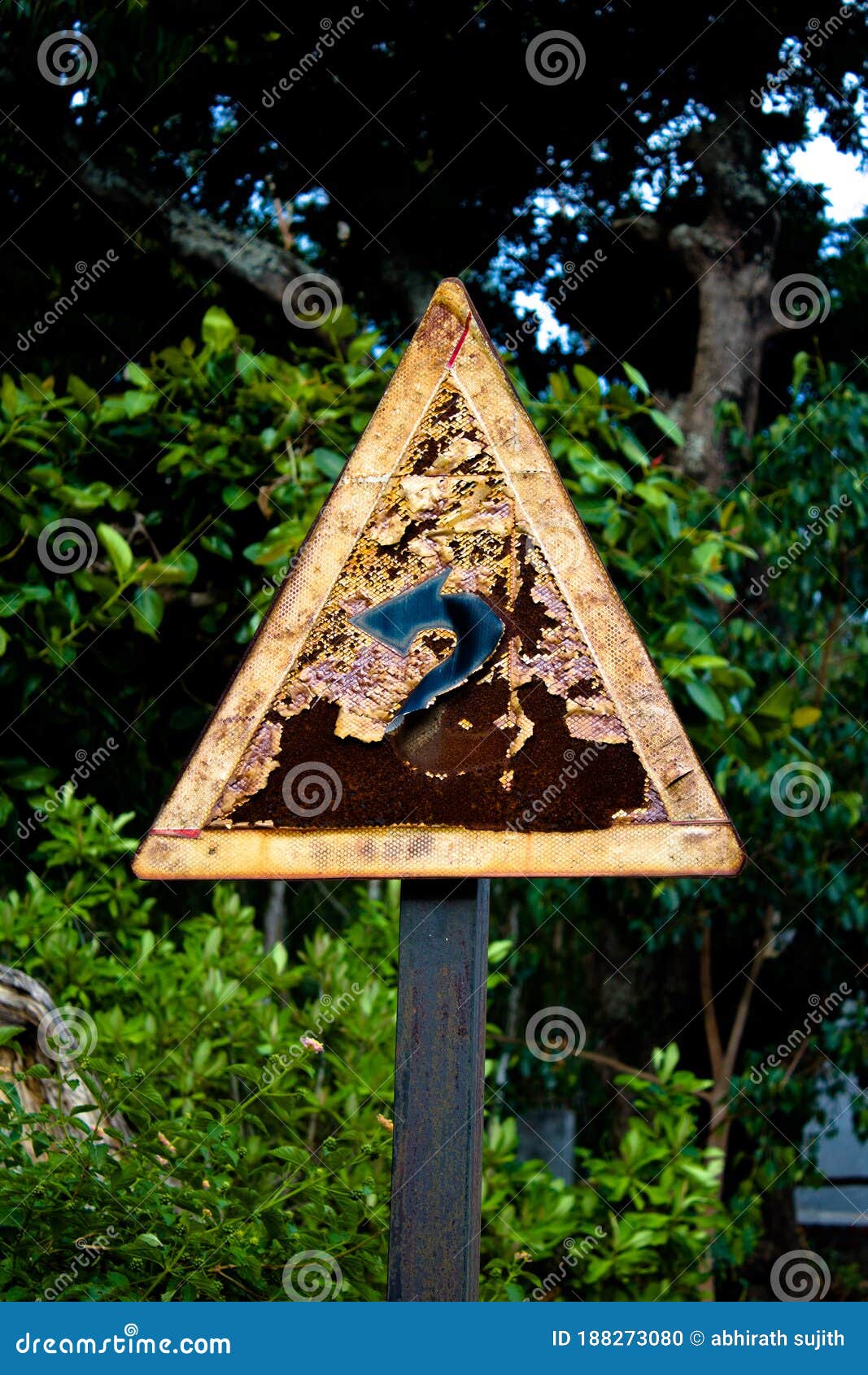 Vintage Left Turn Sign Board Stock Photo - Image of lighting, garden ...