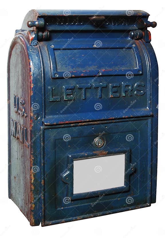 Vintage letter box stock image. Image of blue, mail, mailbox - 1647195