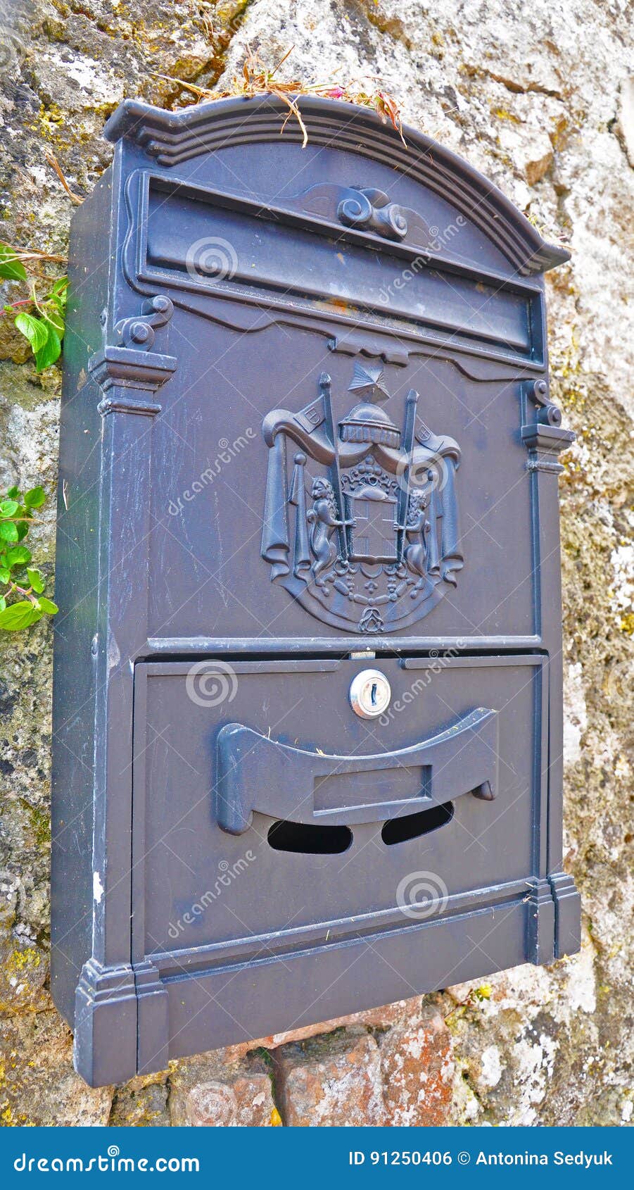 Vintage letter box stock photo. Image of ancient, details - 91250406