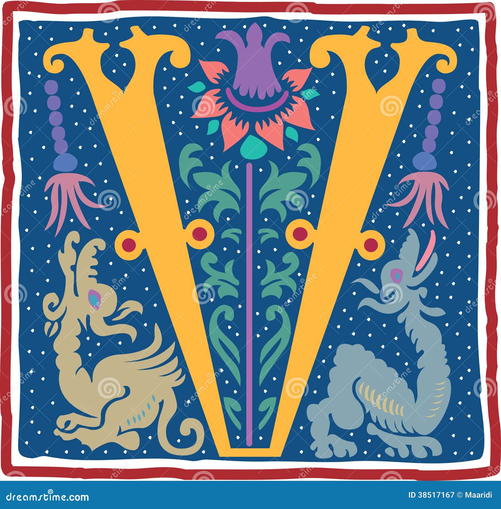 Vintage letter V in color stock vector. Illustration of language - 38517167