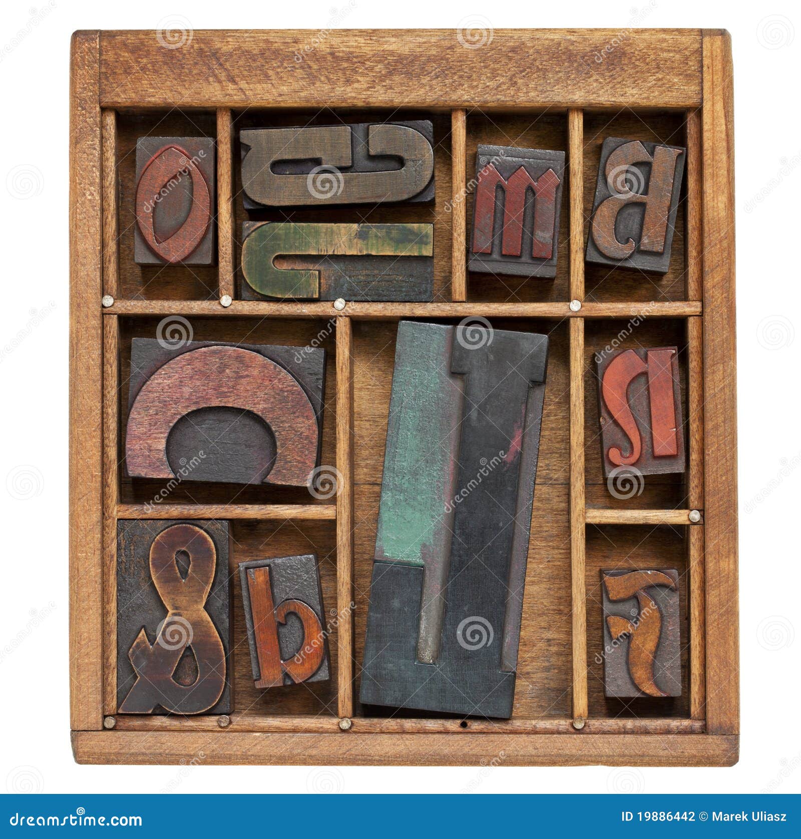 Vintage Letterpress Printing Blocks Stock Photo - Image of alphabet ...