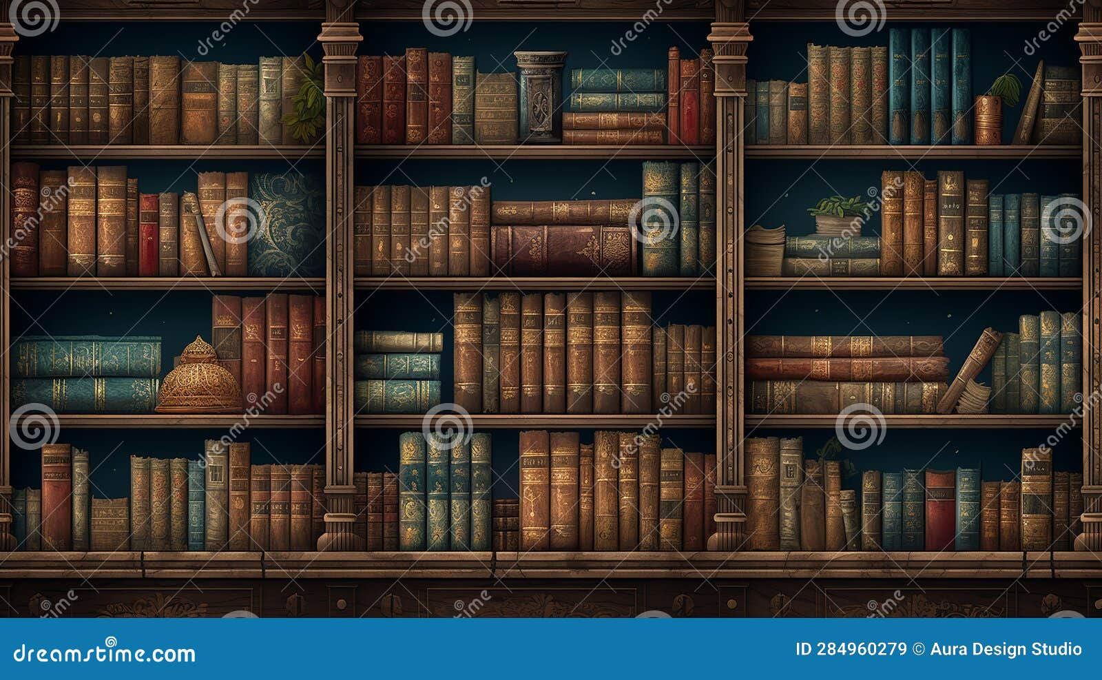 Vintage Library Aged Texture Illustration Stock Illustration ...