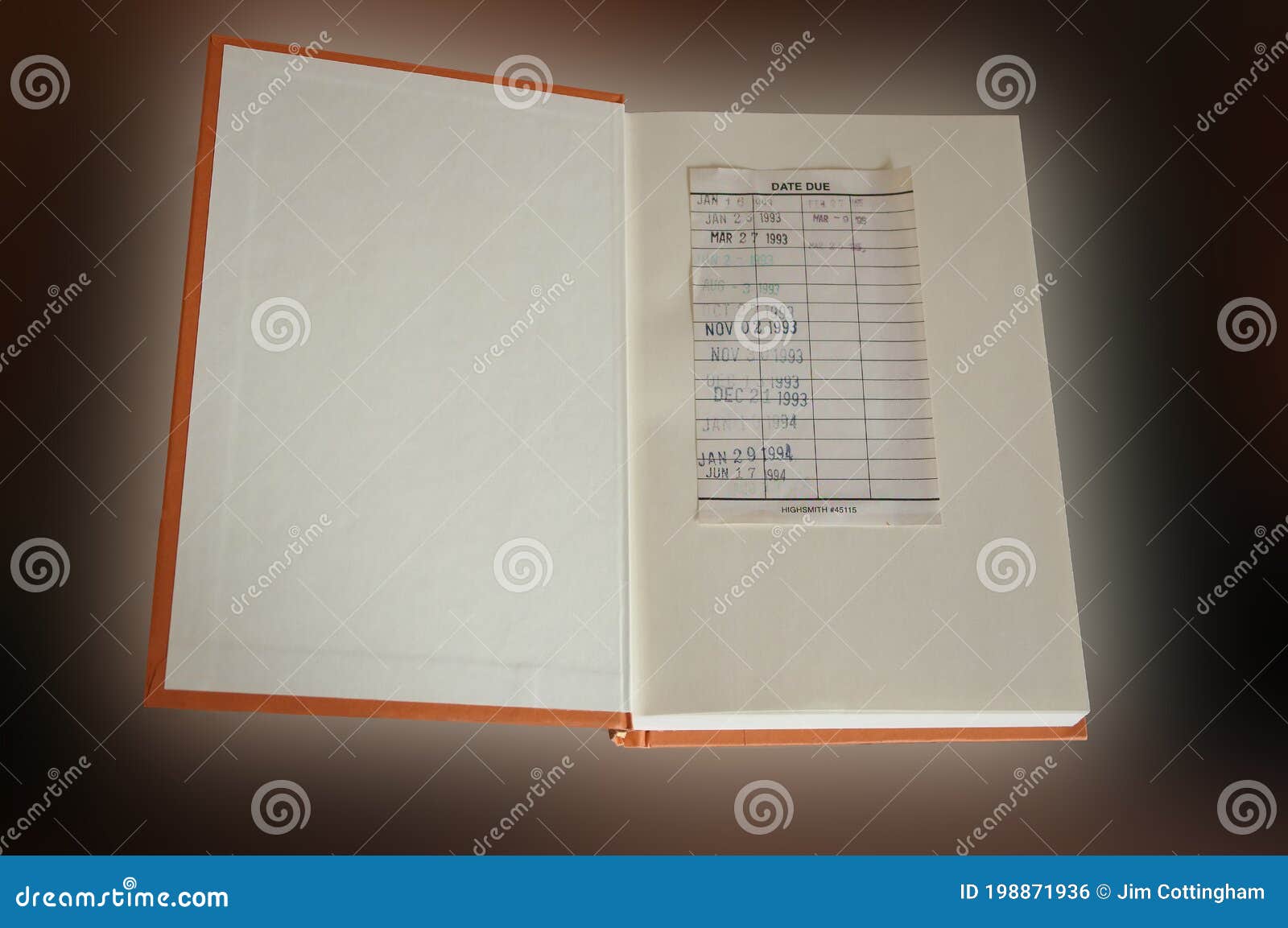 Vintage - Library Checkout from Years Past Stock Photo - Image of card ...